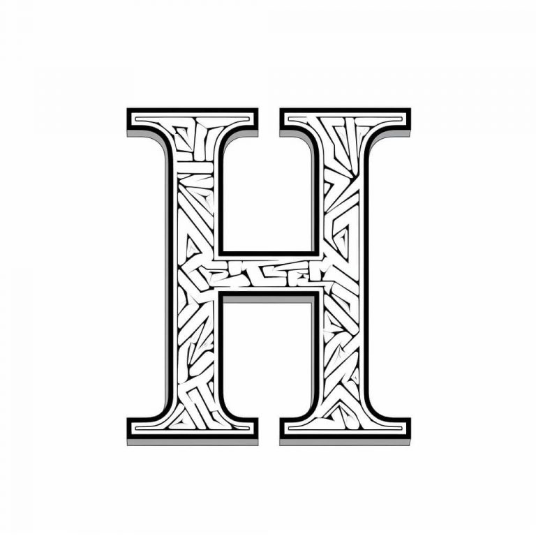 Letter H Coloring Sheet (Free + Printable)