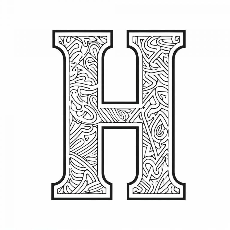 Letter H Coloring Sheet (Free + Printable)
