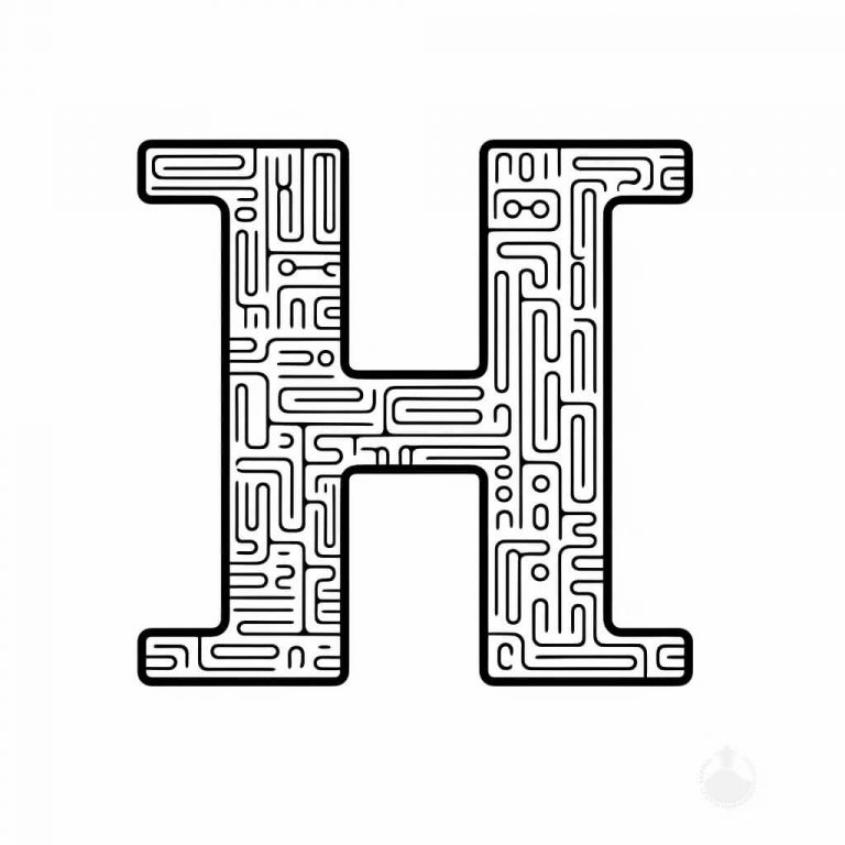 Letter H Coloring Sheet (Free + Printable)