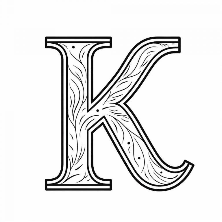 Letter K Coloring Sheet (Free + Printable)