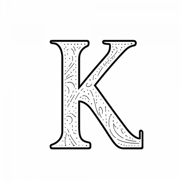 Letter K Coloring Sheet (Free + Printable)