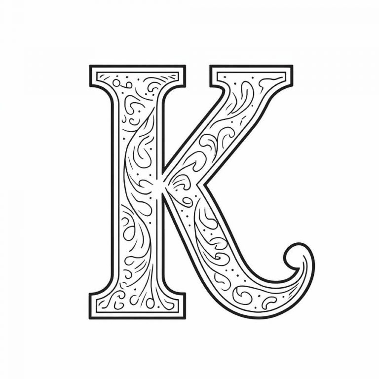 Letter K Coloring Sheet (Free + Printable)