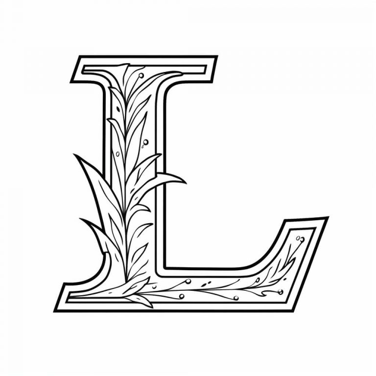 Letter L Coloring Sheet (Free + Printable)