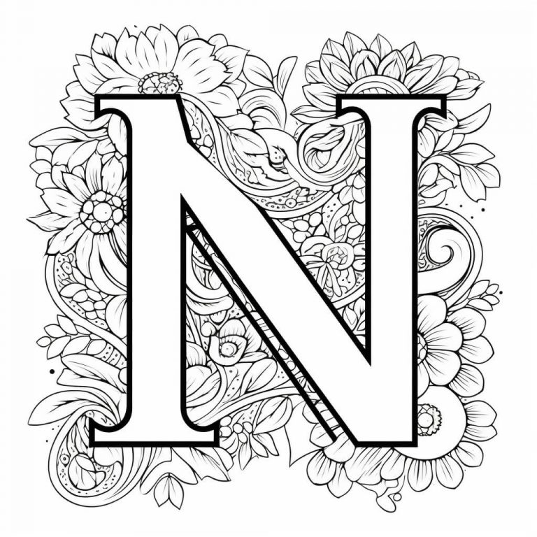 Letter N Coloring Sheet (Free + Printable)