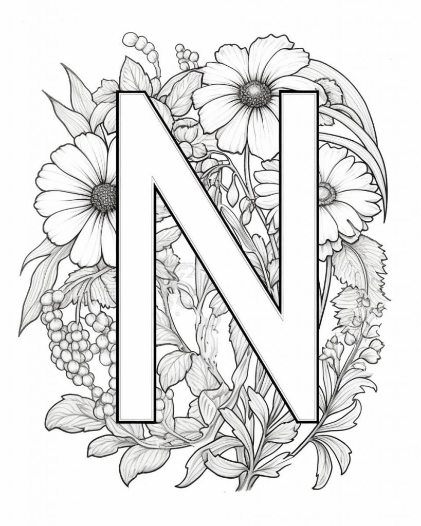 Letter N Coloring Sheet (Free + Printable)
