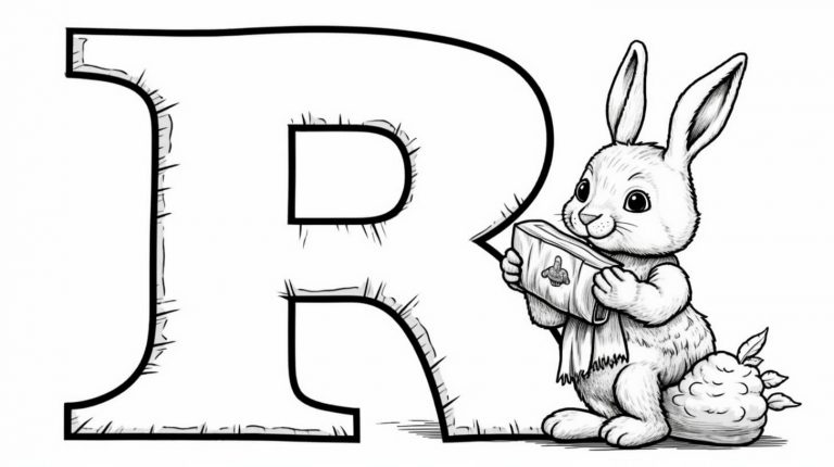 Letter R Coloring Sheet (Free + Printable)