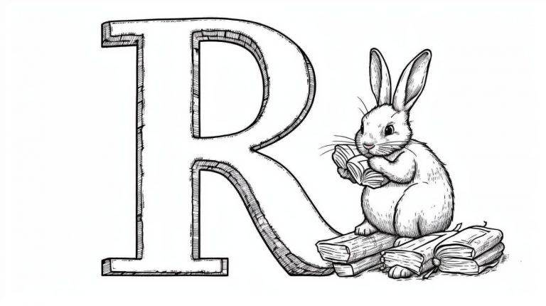 Letter R Coloring Sheet (Free + Printable)