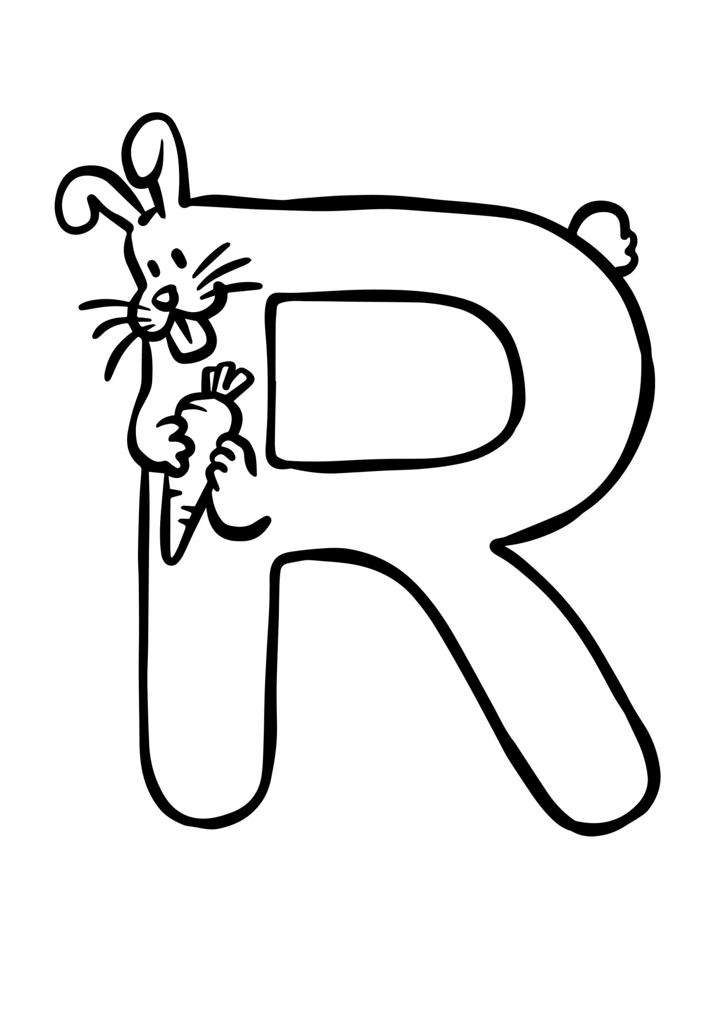 Letter R Coloring Sheet (Free + Printable)