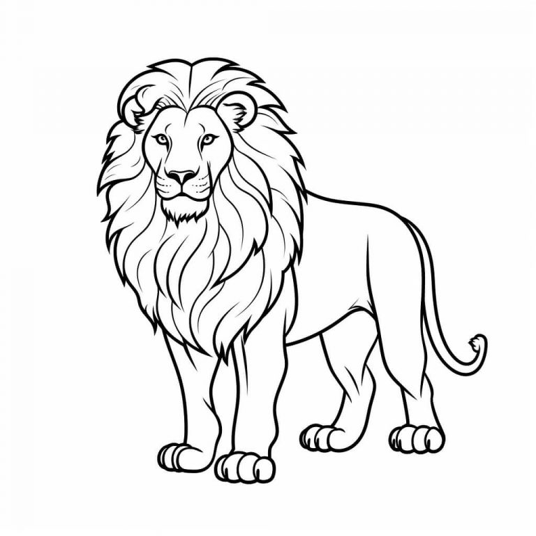 Lion Color Sheets (Free & Printable)