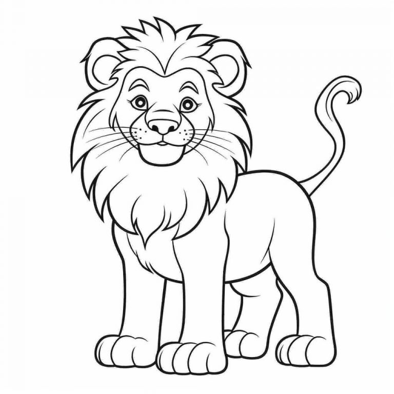 Lion Color Sheets (Free & Printable)