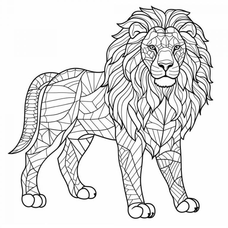 Lion Color Sheets (Free & Printable)