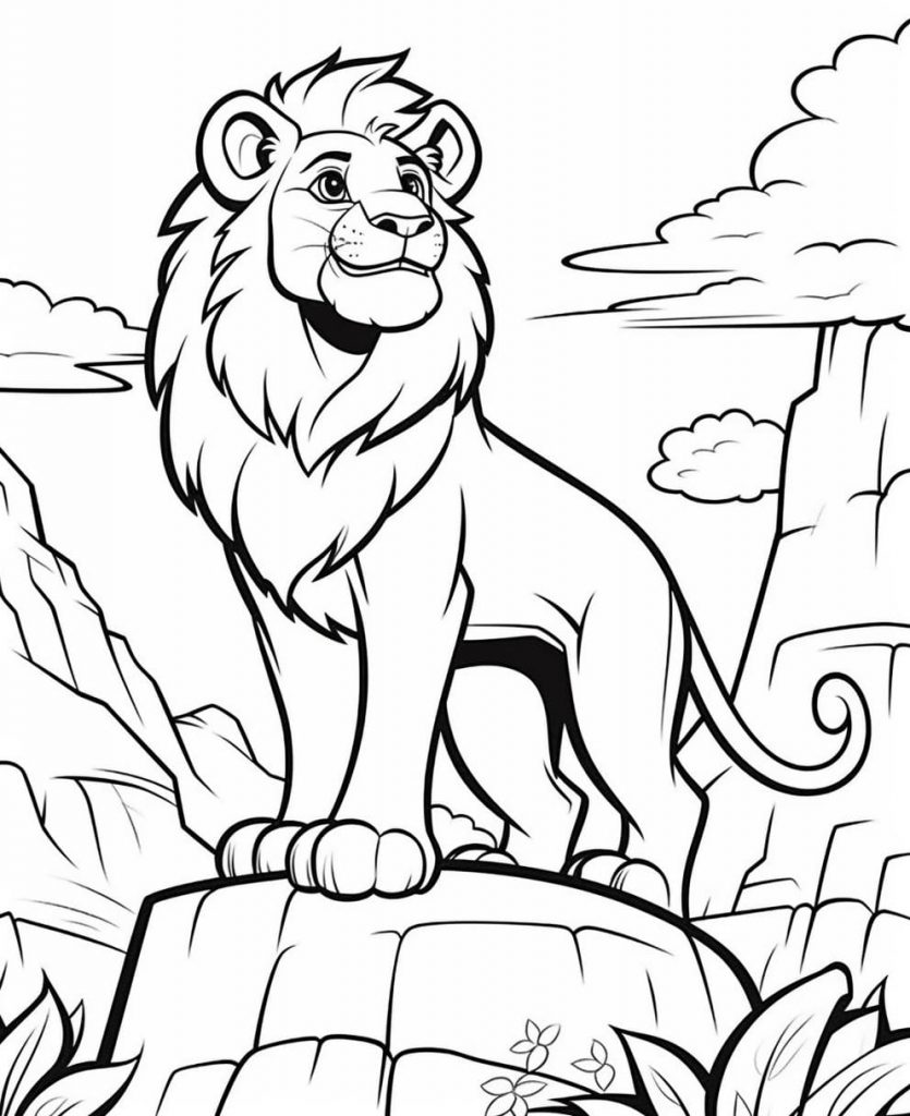 Lion King Color Sheets (Free & Printable)