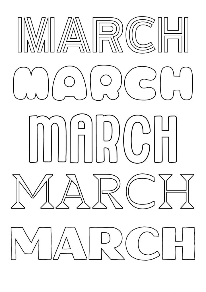 March Color Sheets (Free & Printable)