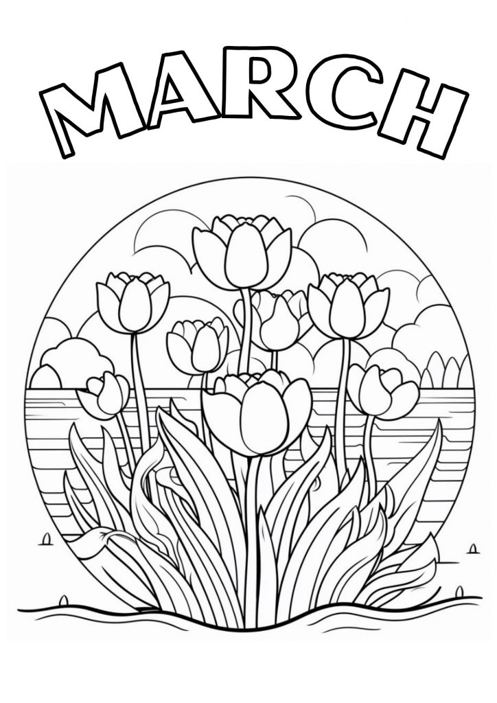March Color Sheets (Free & Printable)