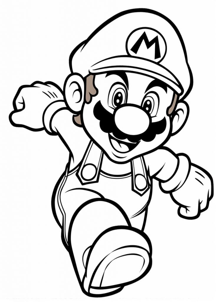 Mario Color Sheet (Free + Printable)
