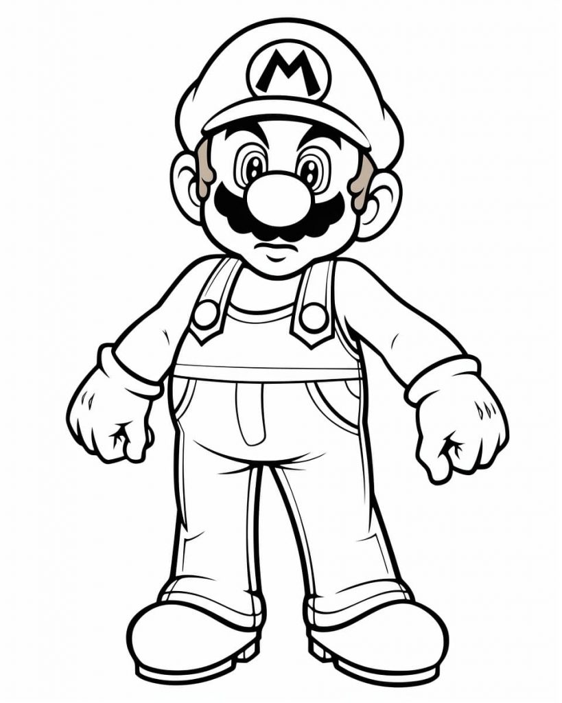 Mario Color Sheet (Free + Printable)