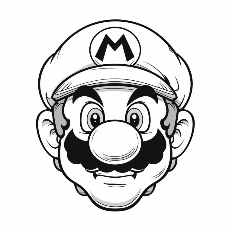 Mario Color Sheet (Free + Printable)