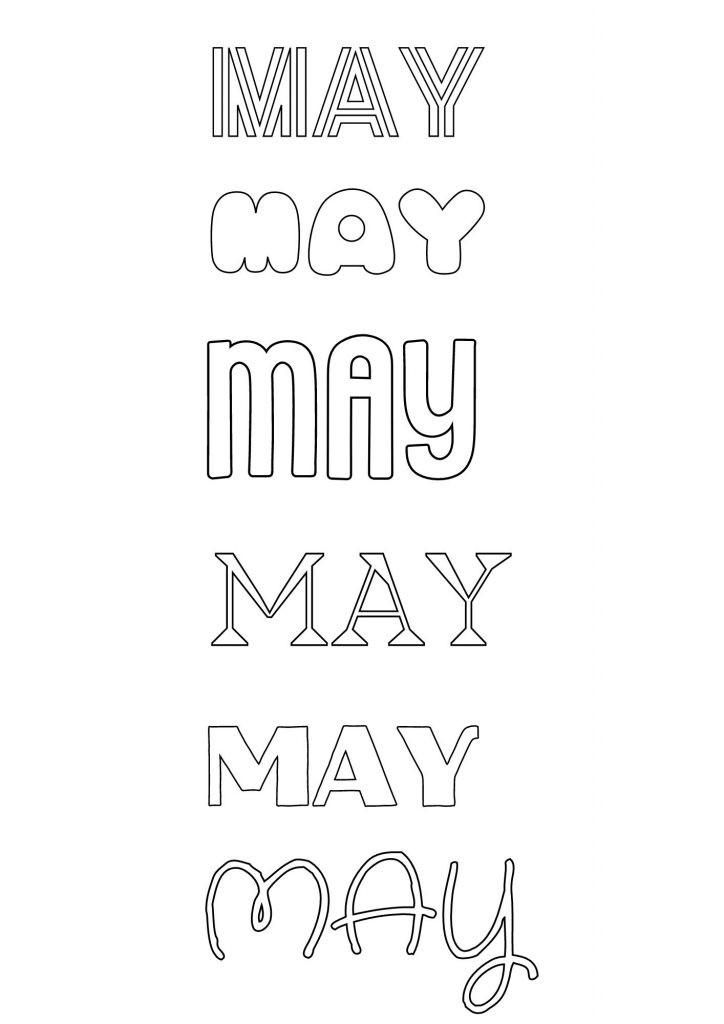 May Color Sheets (Free & Printable)