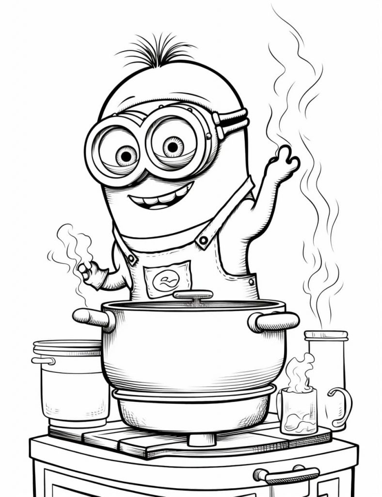 Minions Color Sheet (Free + Printable)