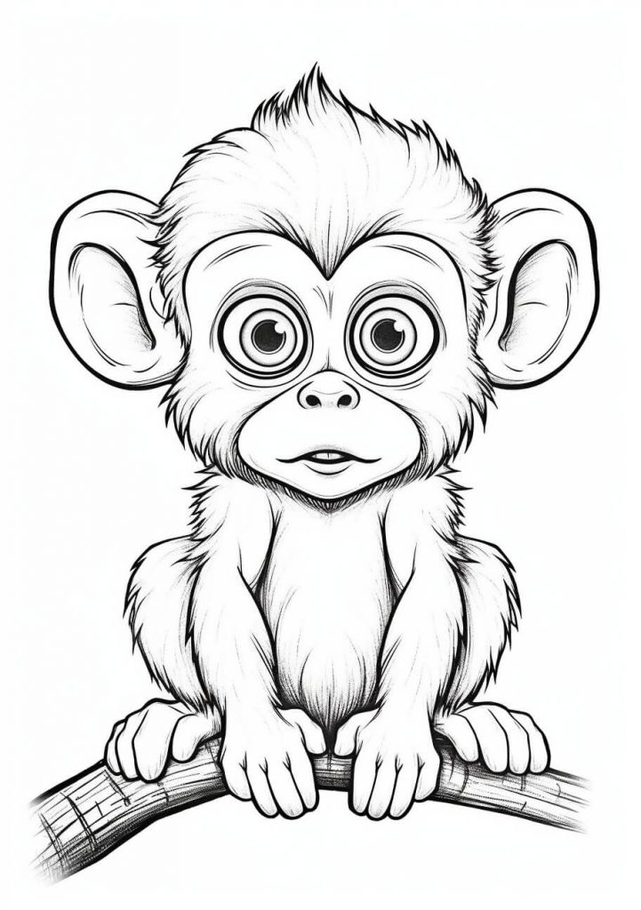 Monkey Color Sheets (Free & Printable)