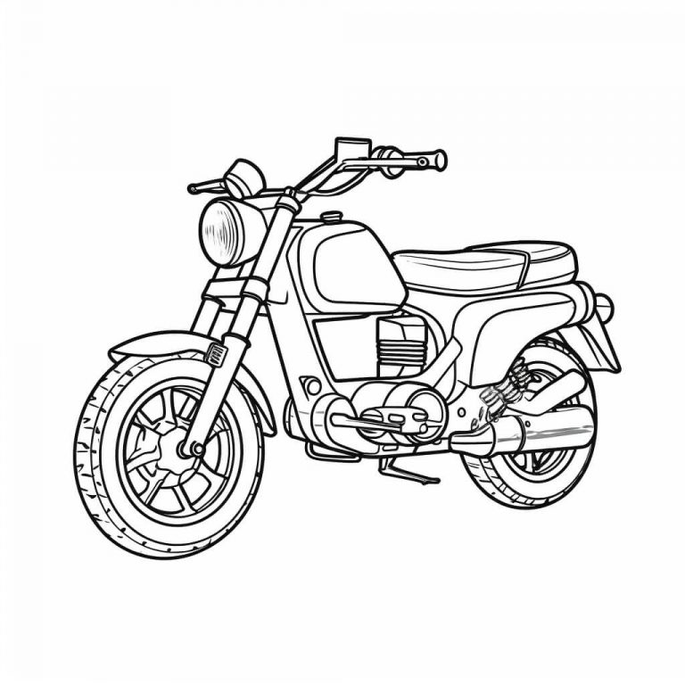 Motorcycle Color Sheet (Free + Printable)