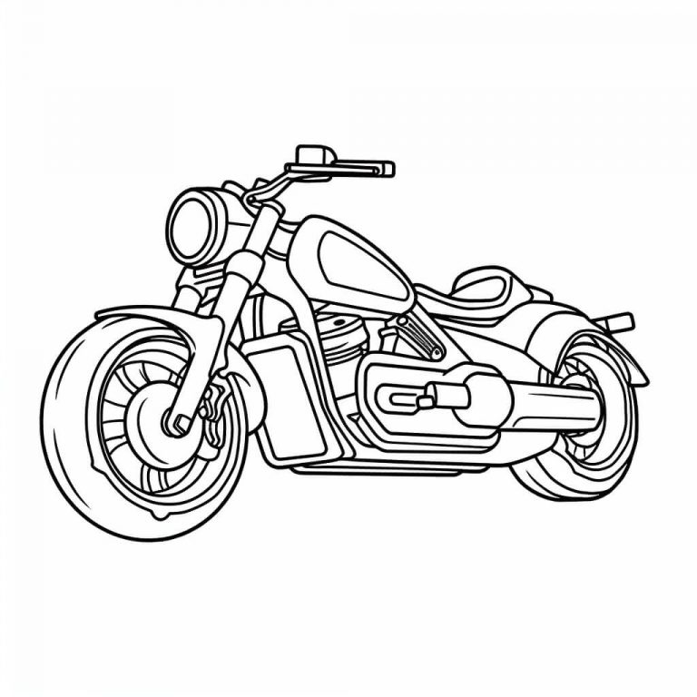 Motorcycle Color Sheet (Free + Printable)