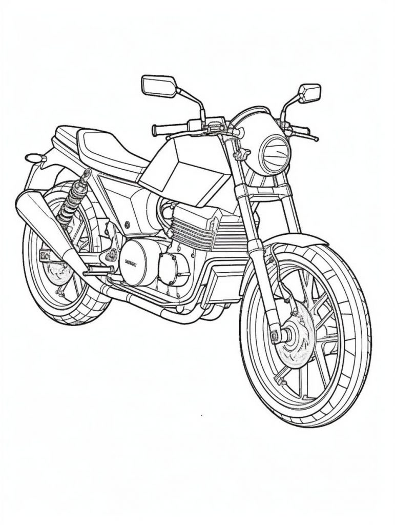 Motorcycle Color Sheet (Free + Printable)