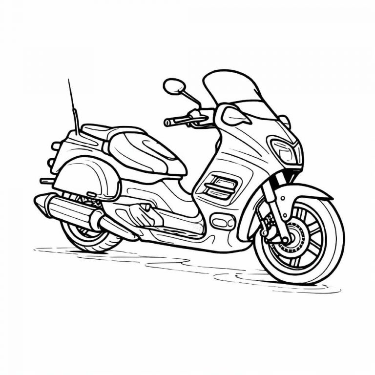 Motorcycle Color Sheet (Free + Printable)
