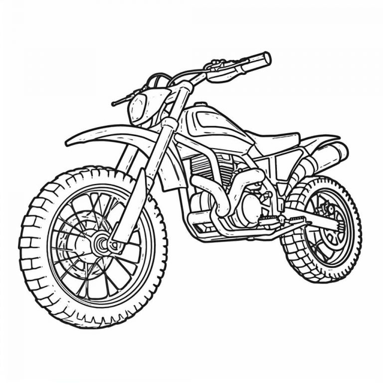 Motorcycle Color Sheet (Free + Printable)