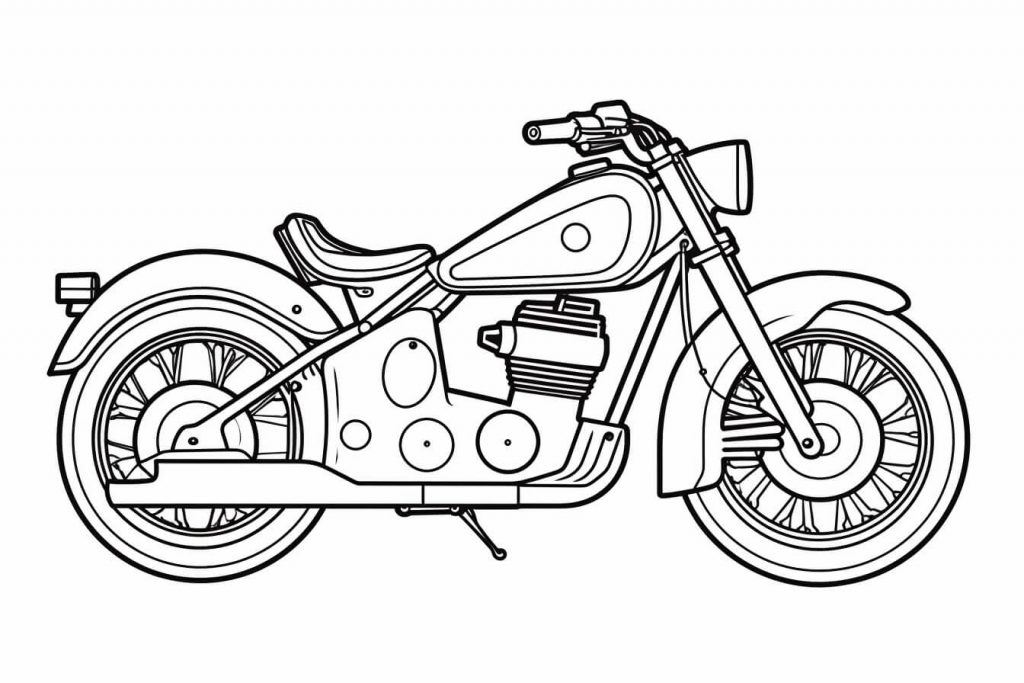 Motorcycle Color Sheet (Free + Printable)