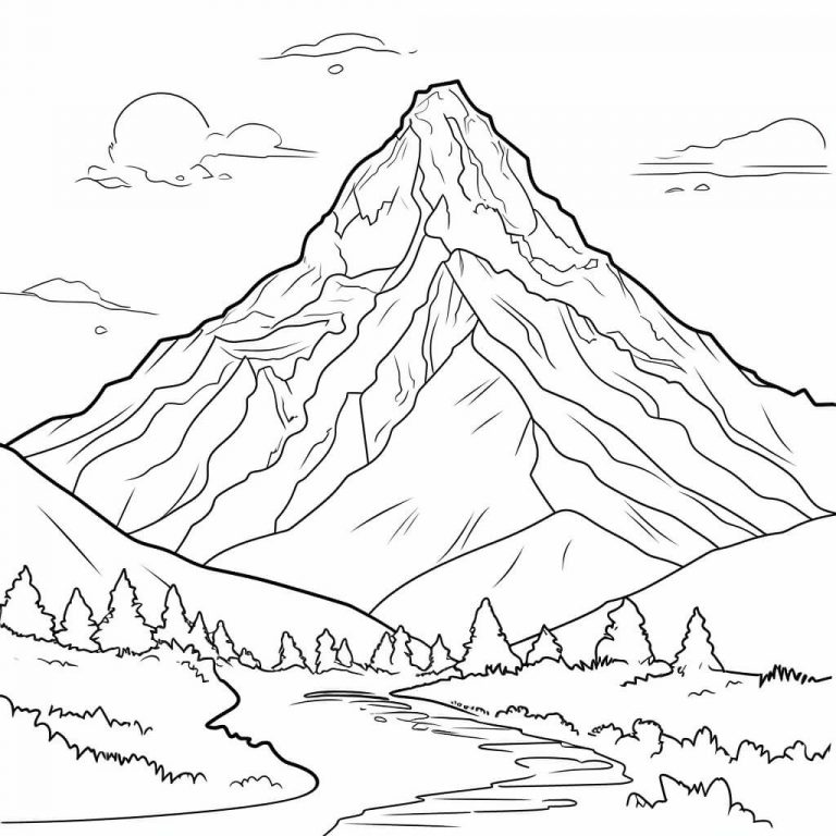 Mountains Color Sheets (Free + Printable) | Kokoprint.com