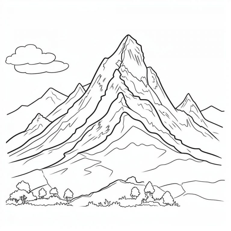 Mountains Color Sheets (Free + Printable) | Kokoprint.com