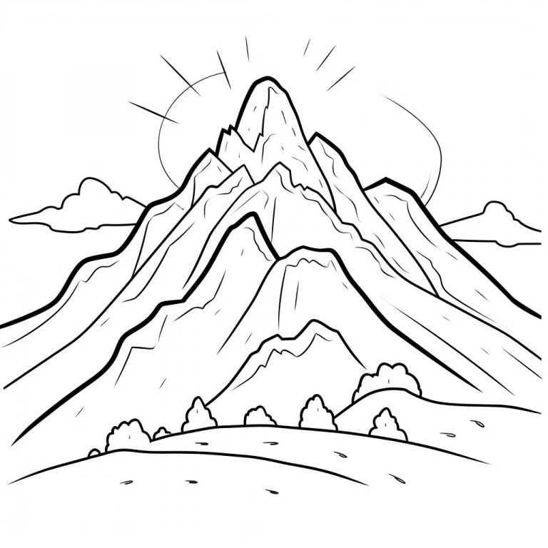 Mountains Color Sheets (Free + Printable) | Kokoprint.com
