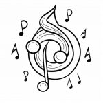 Music Note Colouring Sheet (Free and printable)