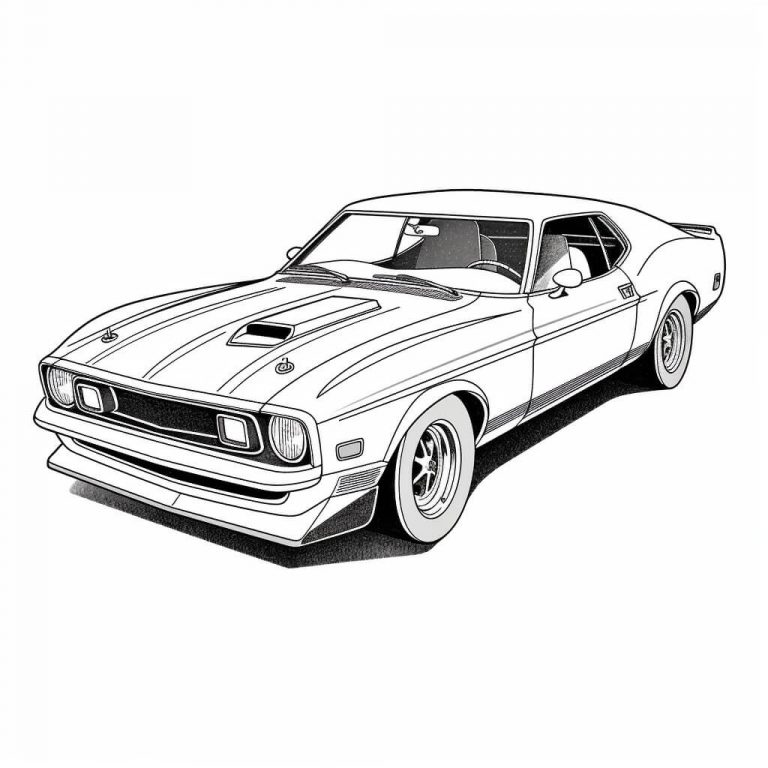 Ford Mustang Coloring Pages (Free & Printable)
