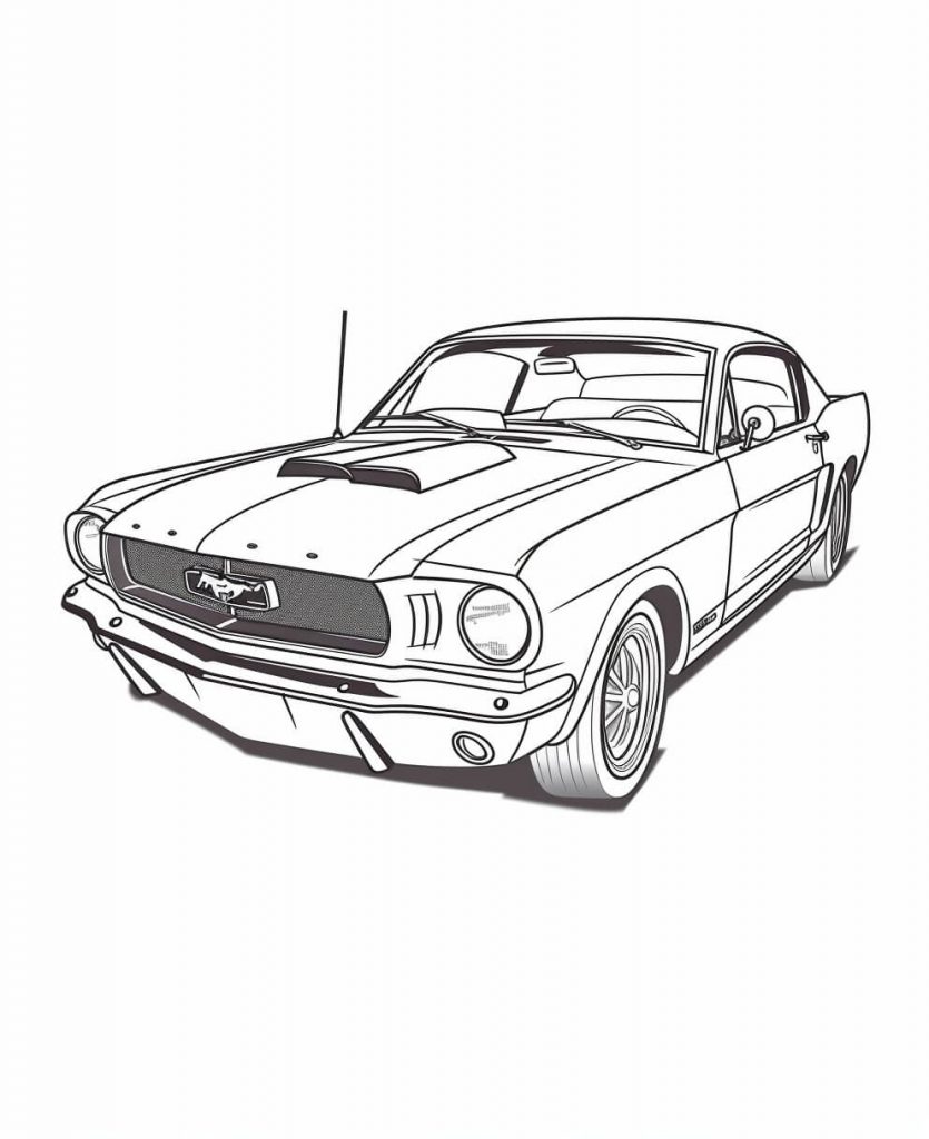 Ford Mustang Coloring Pages (Free & Printable)