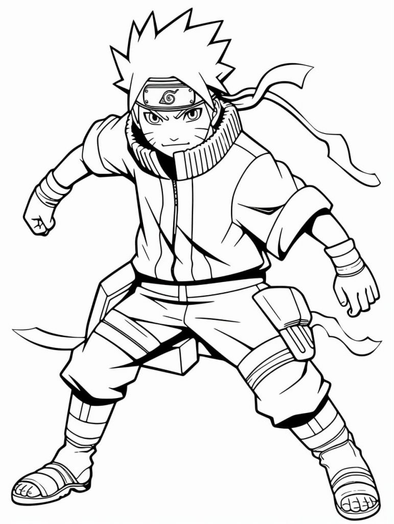 Naruto Color Sheet (Free + Printable)