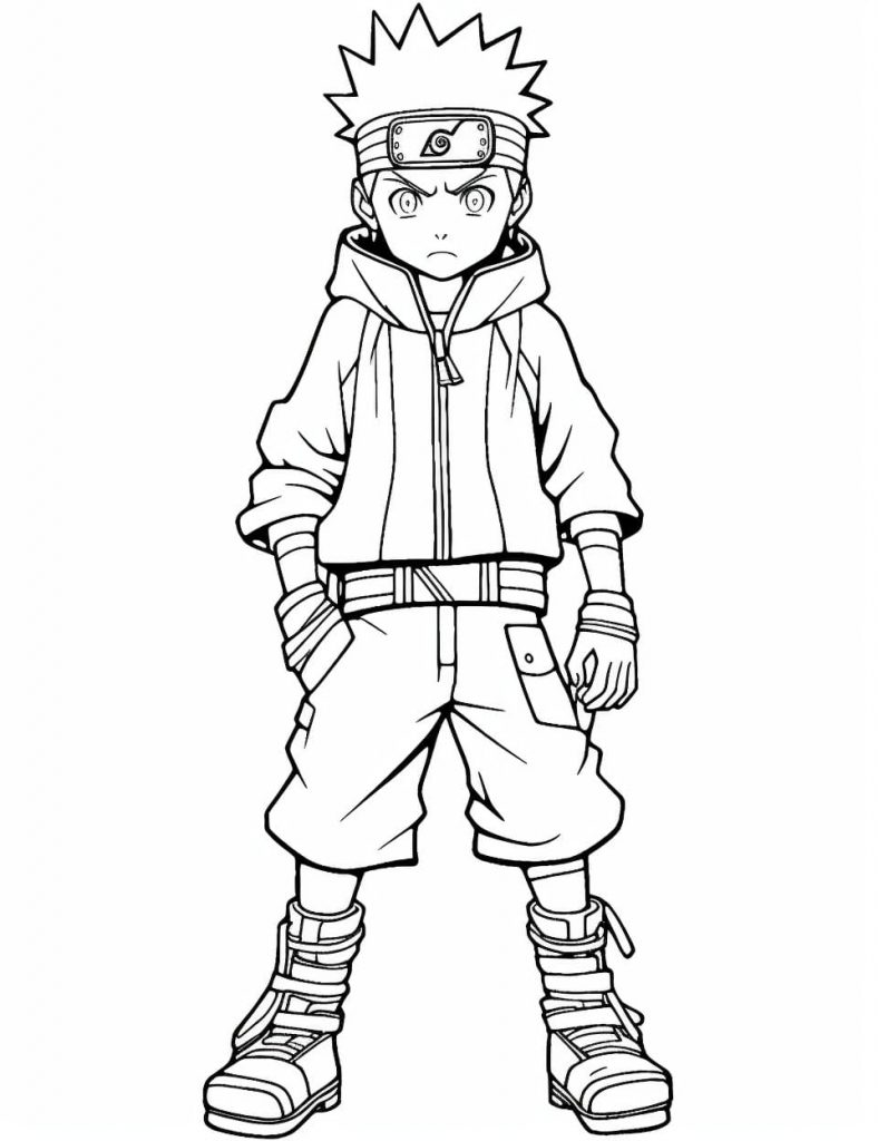 Naruto Color Sheet (Free + Printable)