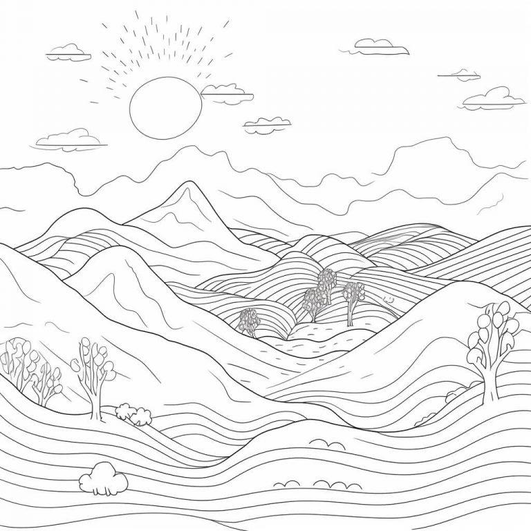 Nature Scenes Color Sheets (Free + Printable)