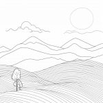 Nature Scenes Color Sheets (Free + Printable)