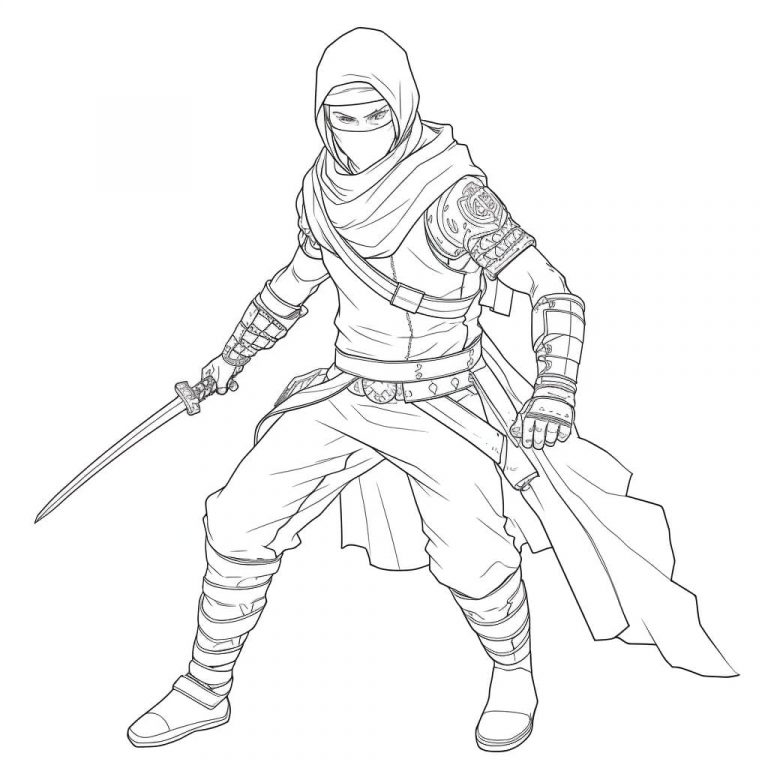 Ninja Color Sheet (Free + Printable)