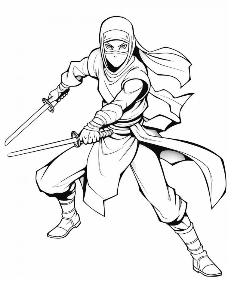Ninja Color Sheet (Free + Printable)