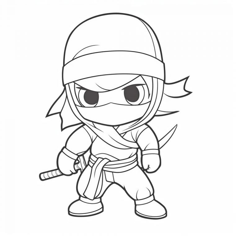 Ninja Color Sheet (Free + Printable)