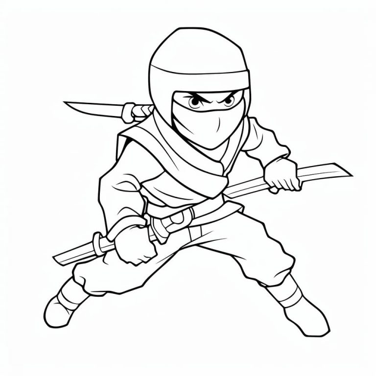 Ninja Color Sheet (Free + Printable)