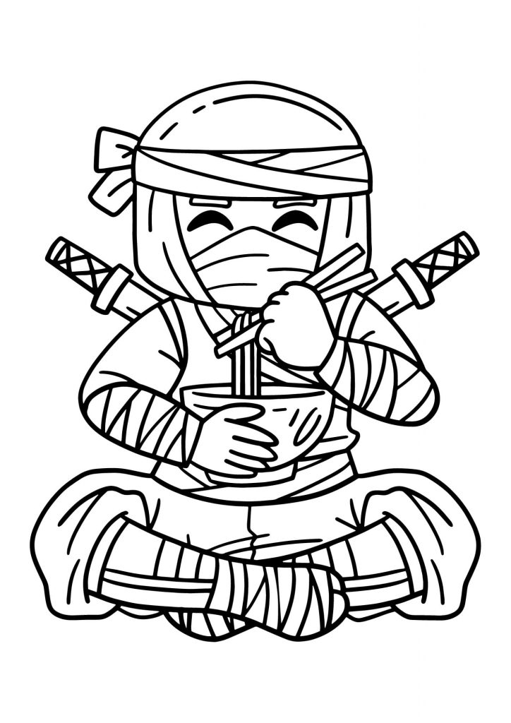 Ninja Color Sheet (Free + Printable)