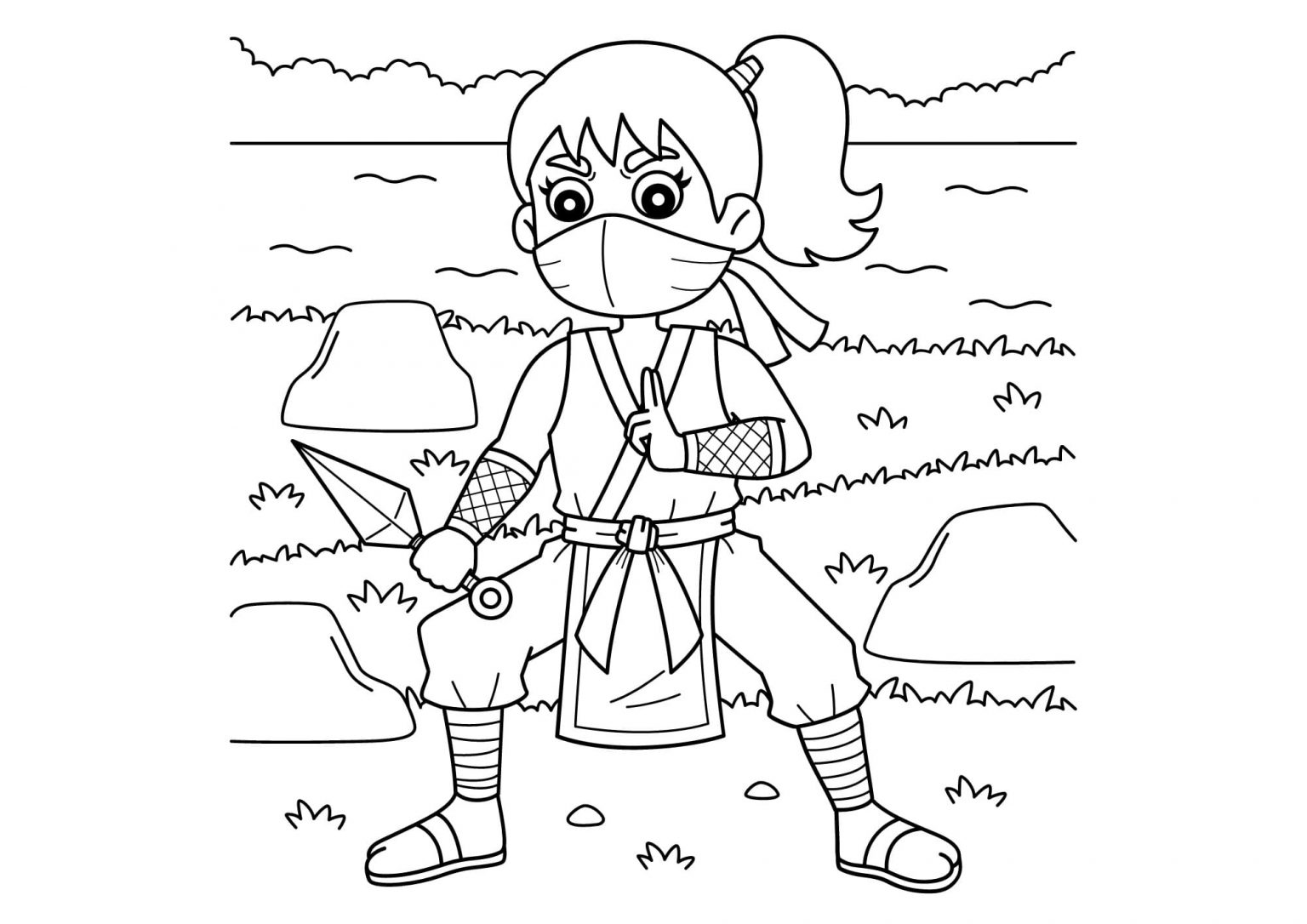 Ninja Color Sheet (Free + Printable)