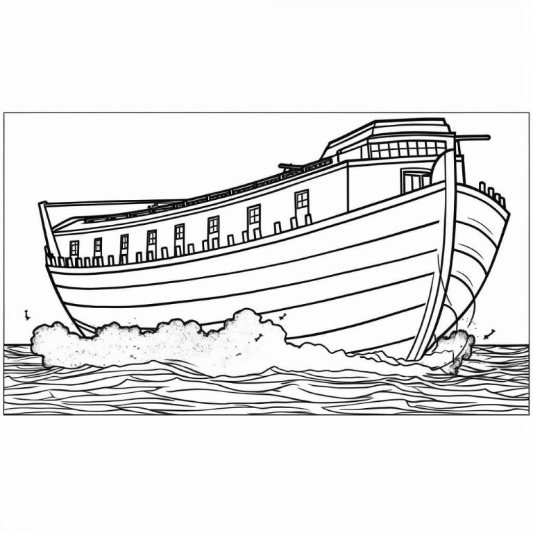 Noah's Ark Coloring Sheets (Free to print) | Kokoprint.com