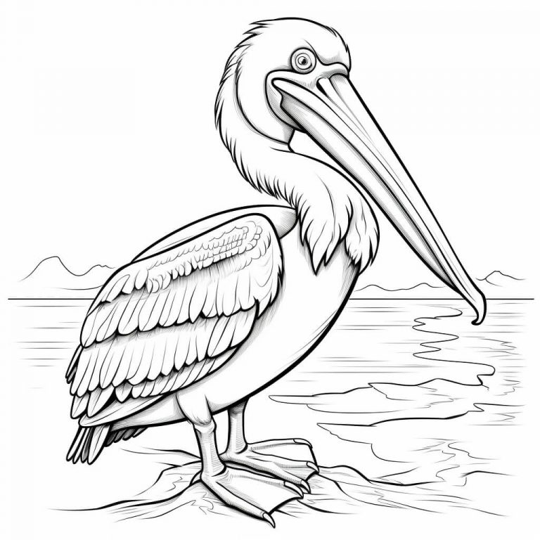 Pelican Colouring Sheets (Free & Printable)