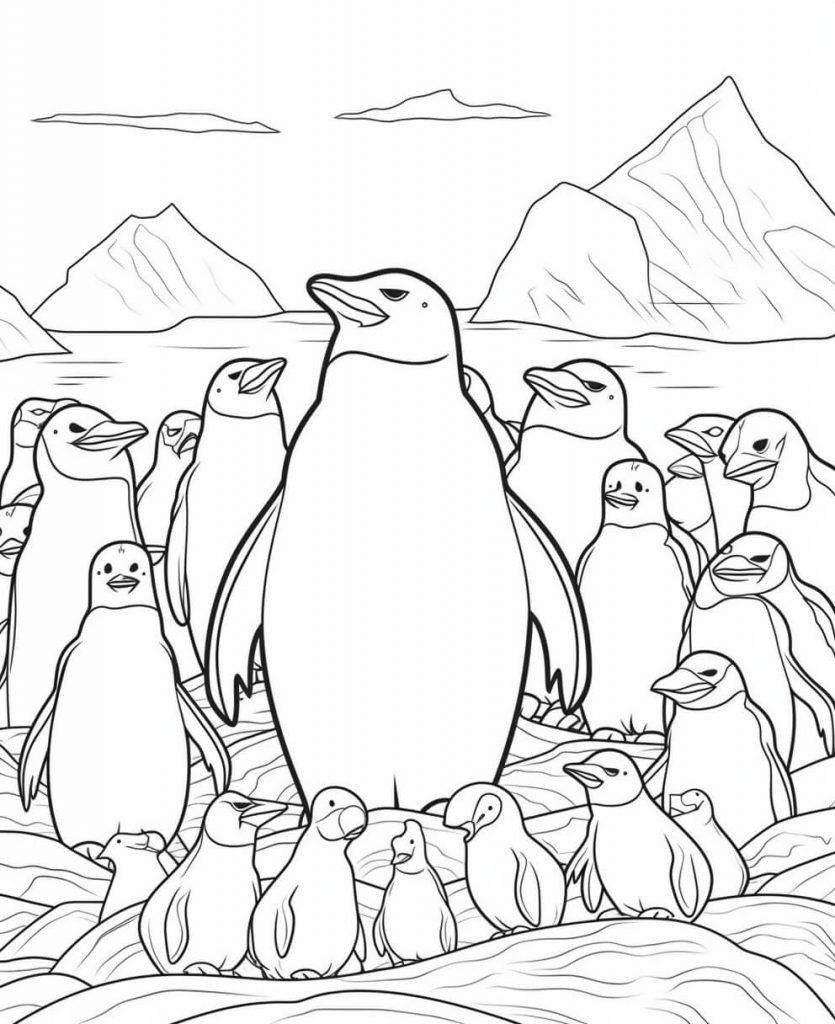 Penguin Color Sheets (Free & Printable)