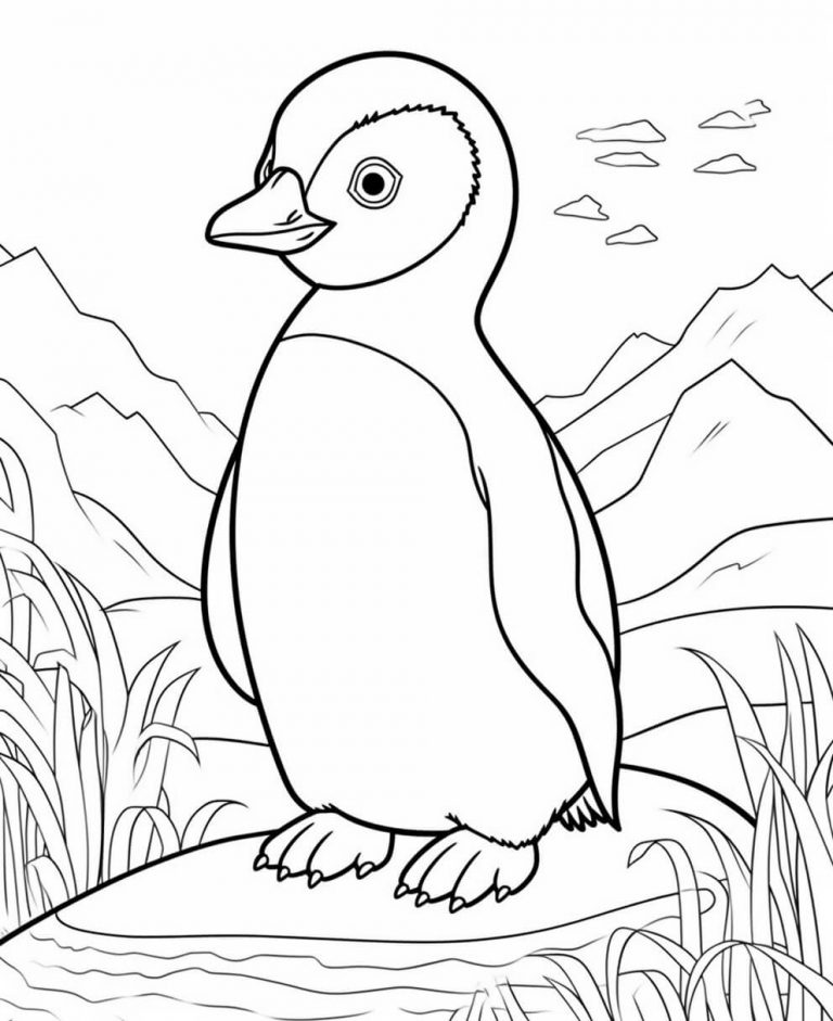 Penguin Color Sheets (Free & Printable)